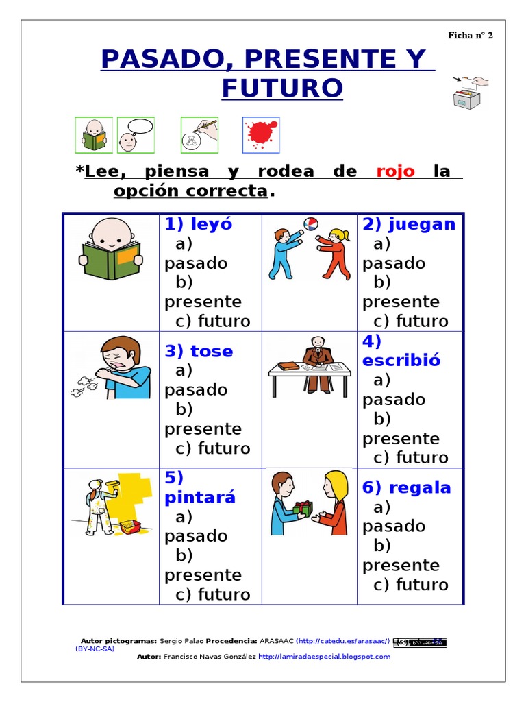 Ejercicios de Pasado, Presente y Futuro | PDF | Juegos y actividades ...