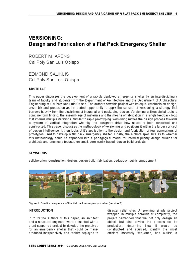 Robert Arens VERSIONING - Design and Fabrication of A Flat Pack ...