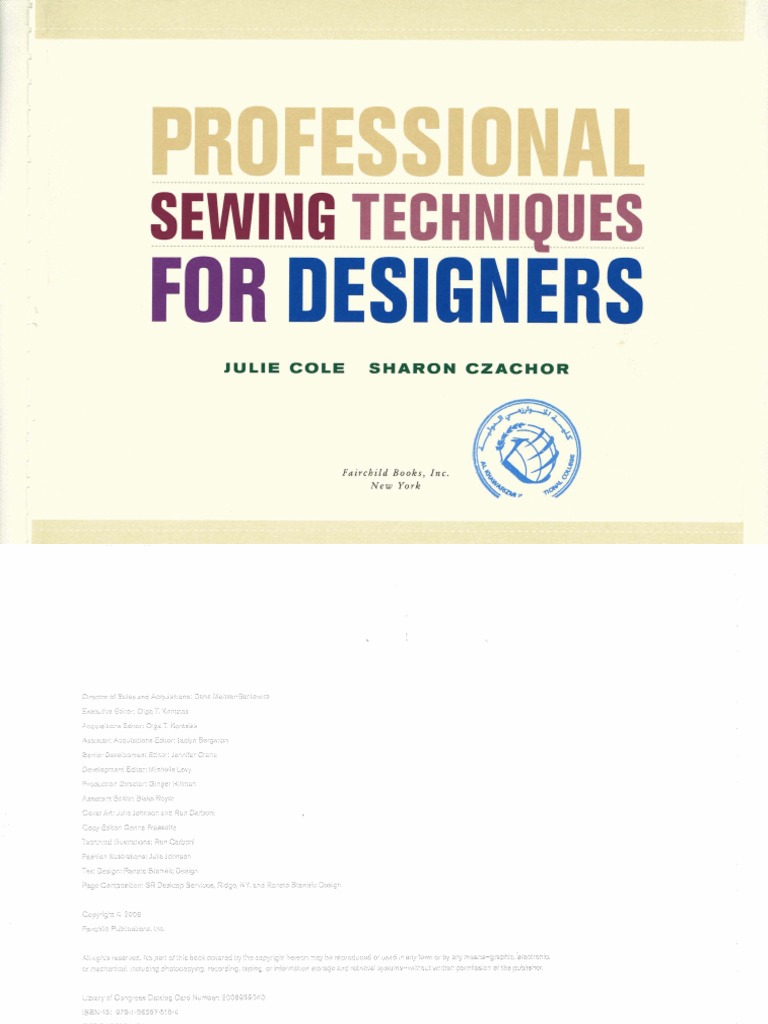 Professional Sewing Techniques For Designers | PDF