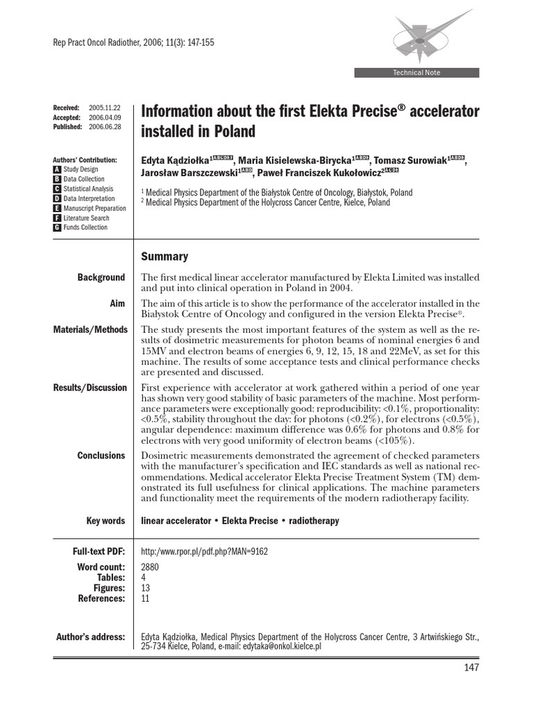 Precise Elekta Linac | PDF | Particle Accelerator | Electron