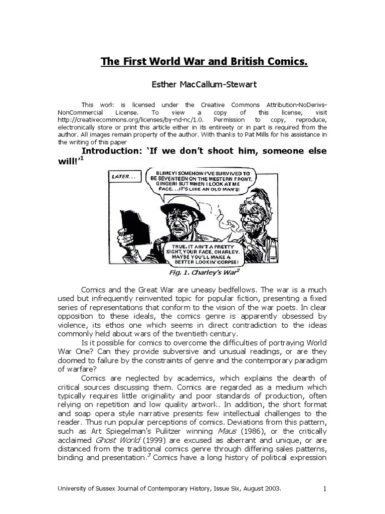 First World War British Comics | PDF | Comic Book | Hero