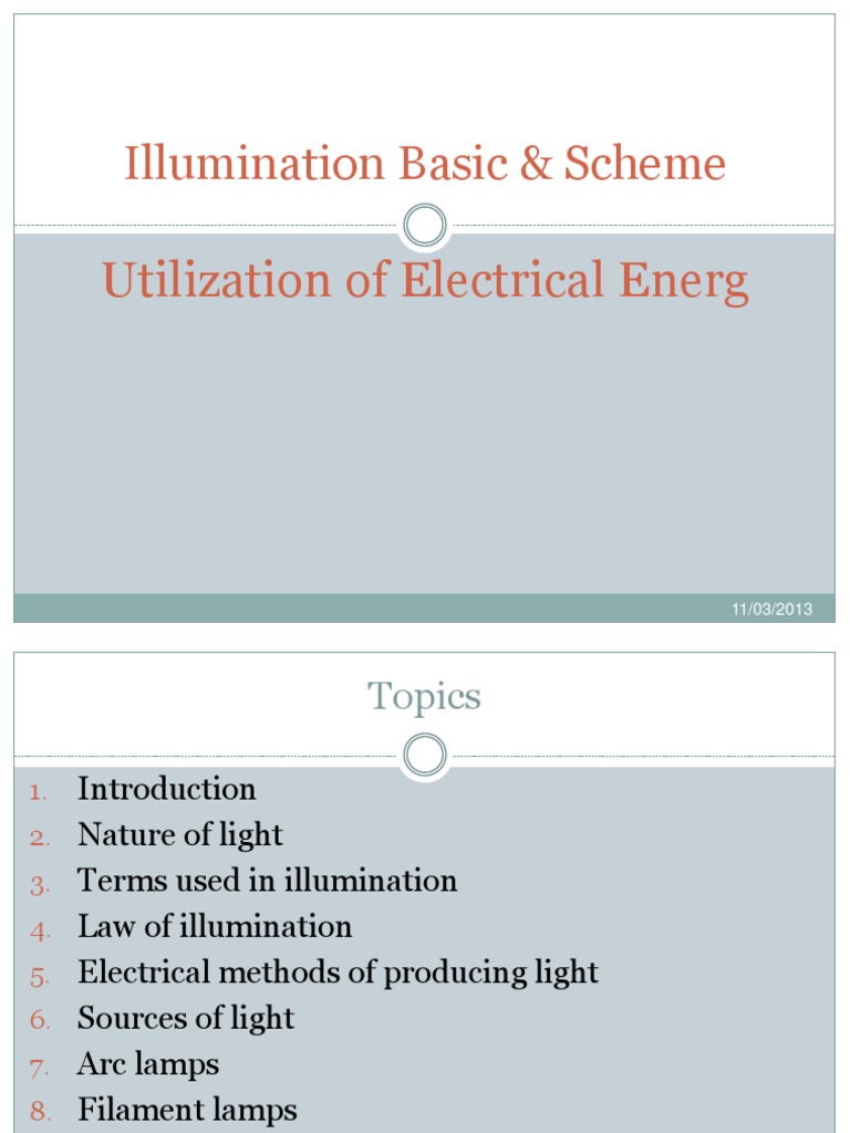 Illumination Basic and Schemes Uep in Eee | PDF | Science & Mathematics