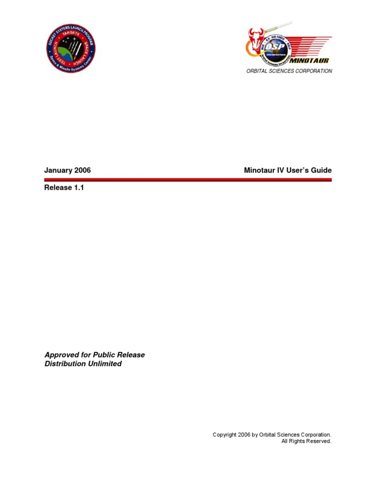 Minotaur IV Launch Vehicle Users Guide | PDF | Launch Vehicle | Cape ...
