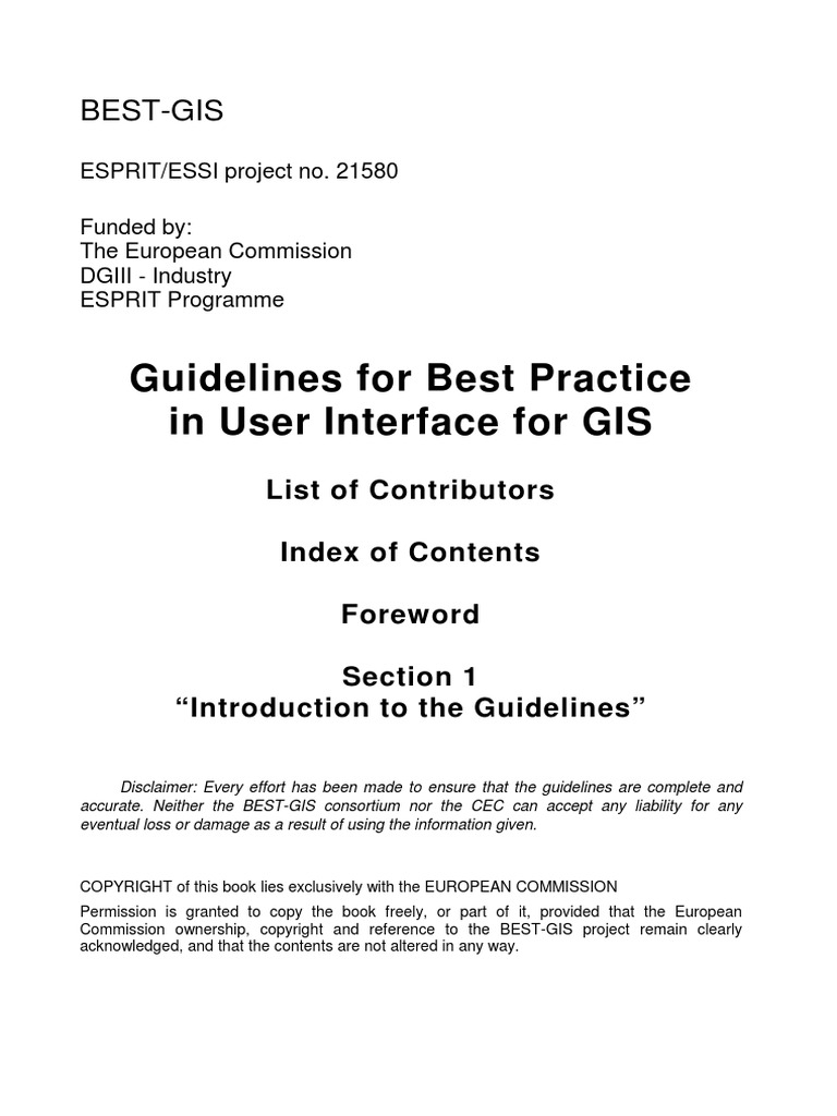 Guideline For Best Practice | PDF | Geographic Information System ...
