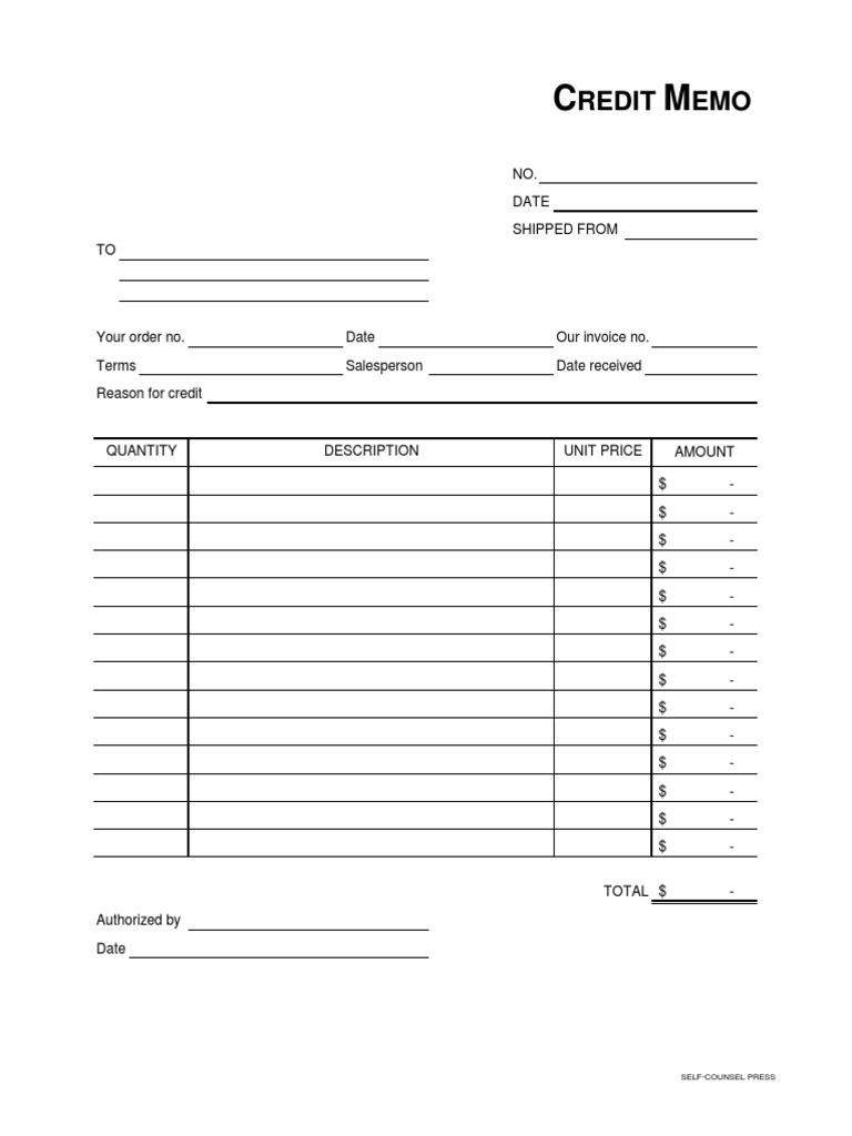 Customer Credit Memo | PDF | Finance & Money Management | Law