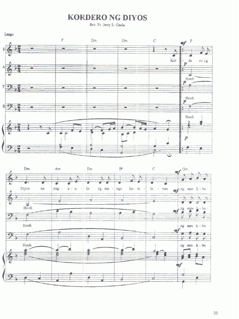 Kordero NG Diyos (By Fr. Jerry E. Gaela) | PDF