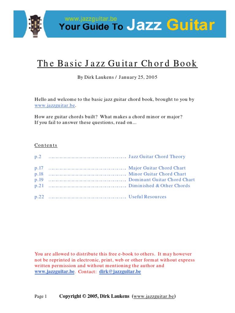The Basic Jazz Guitar Chord Book | PDF