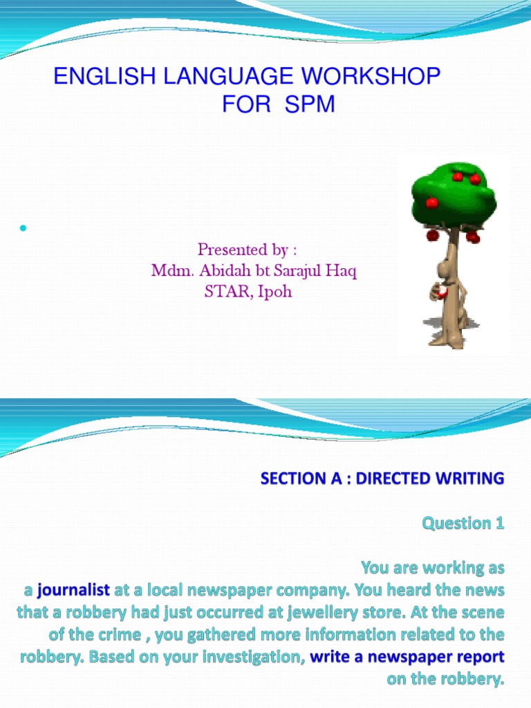 SPM Directed Writing Techniques Powerpoint Slide Show | PDF | Essays ...