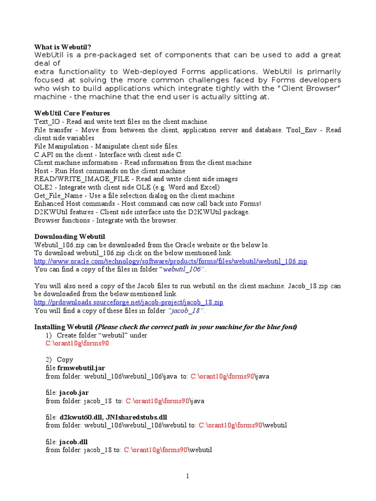 Webutil Documentation | PDF | Application Programming Interface | Java (Programming Language)