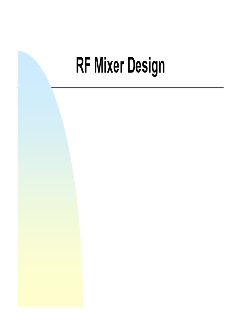 RF Mixer | PDF | Amplifier | Modulation