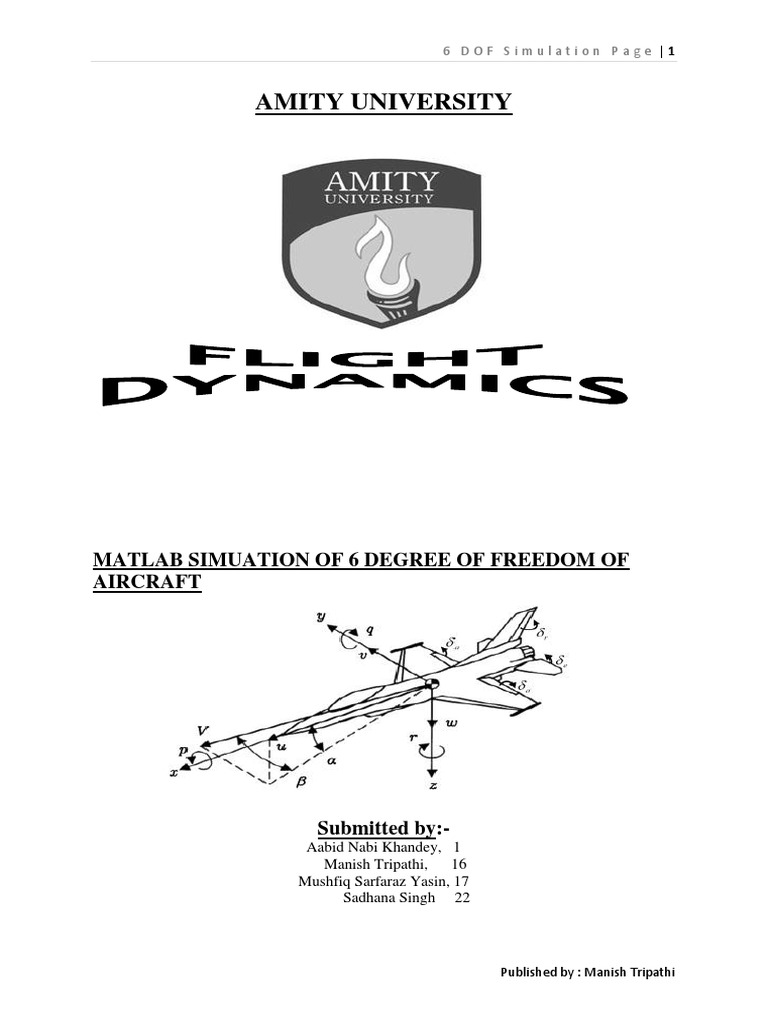 Modeling of Motion and Flying Charactrstics of An Airplane | PDF ...