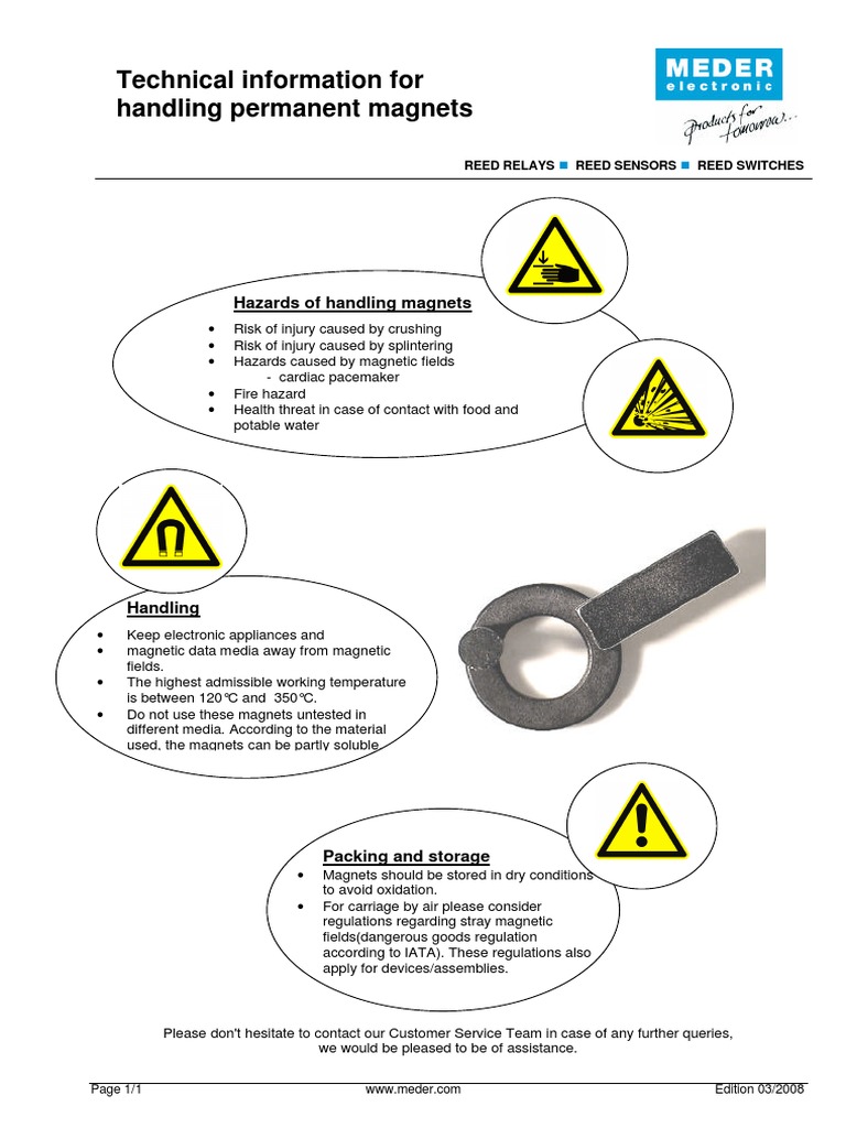 Handling Permanent Magnets Safely | PDF