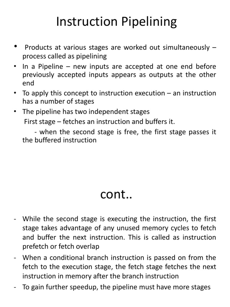 Instruction Pipeline | PDF | Instruction Set | Cpu Cache Instruction Pipeline | PDF | Instruction Set | Cpu Cache