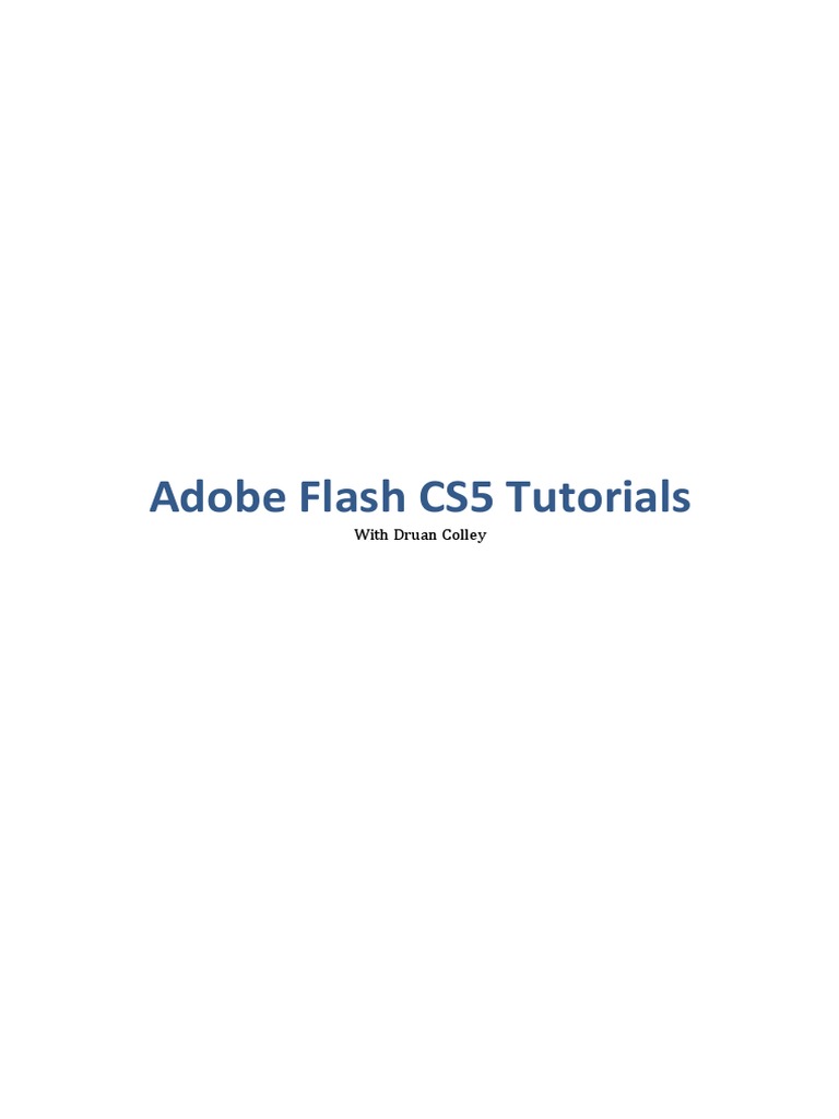 Adobe Flash Cs5 Tutorials | PDF | Adobe Flash | Button (Computing)