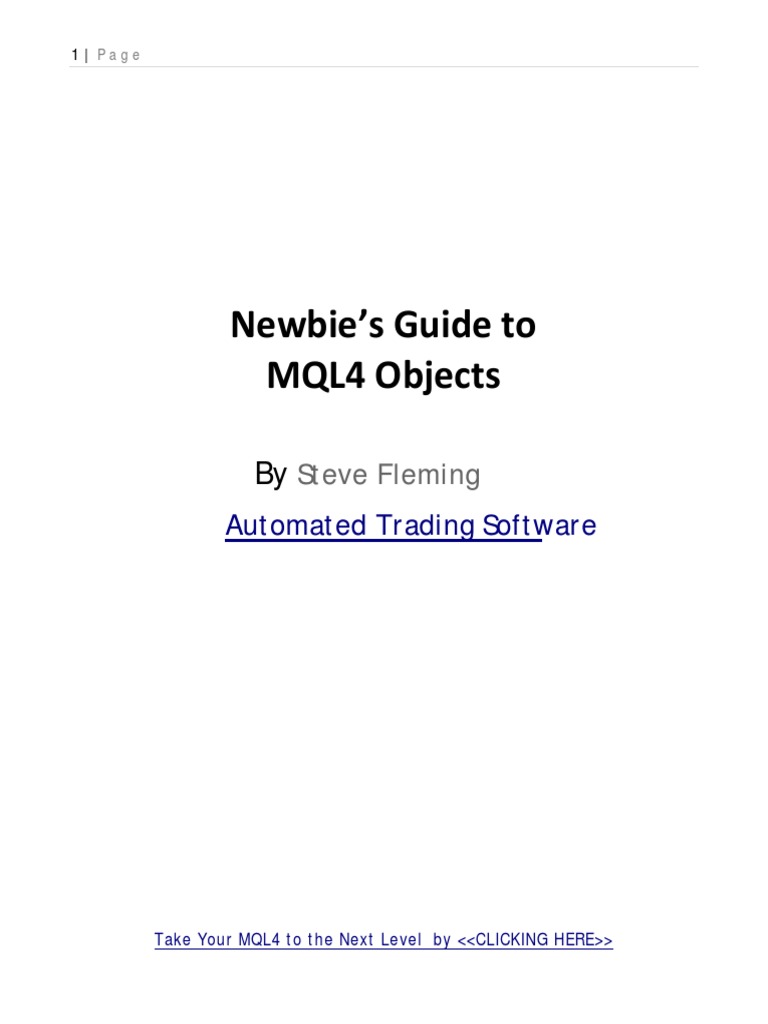 Newbie Guide MQL4 Objects | PDF | Computing | Computing And Information Technology