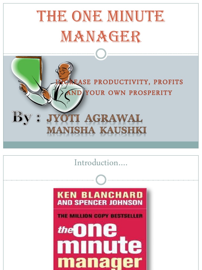 One Minute Manager Techniques for Success | PDF | Business