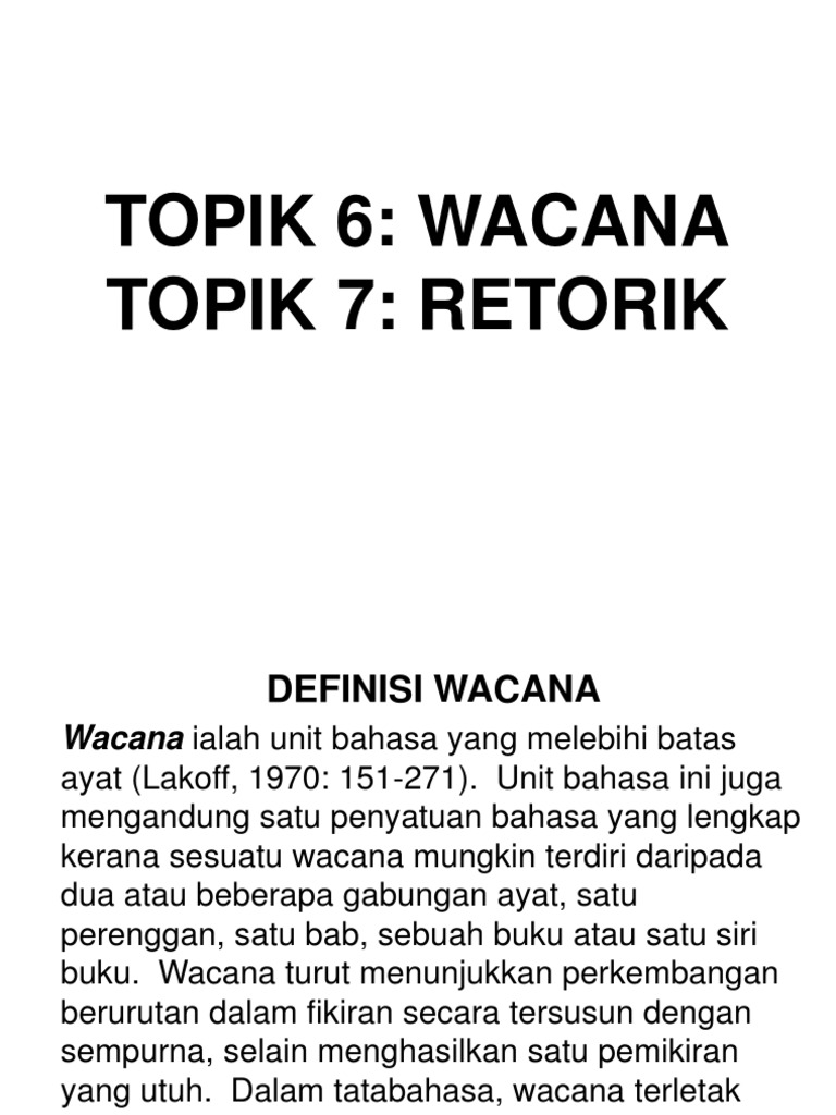Wacana & Retorik | PDF
