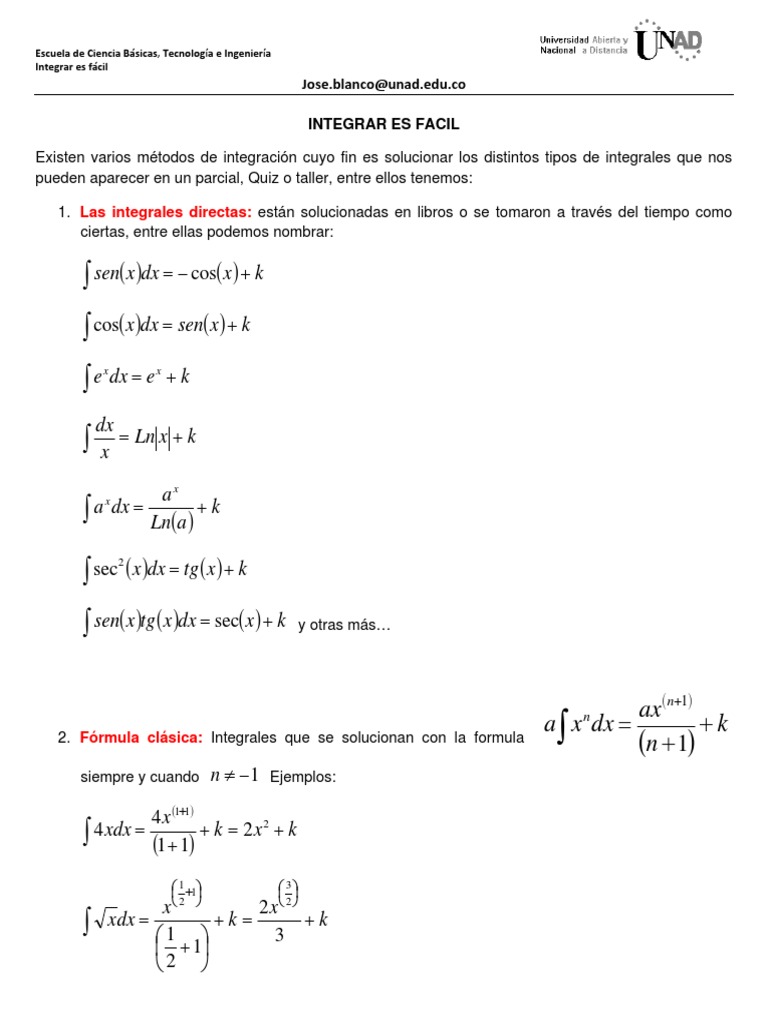 Integrar Es Facil | PDF | Integral | Seno
