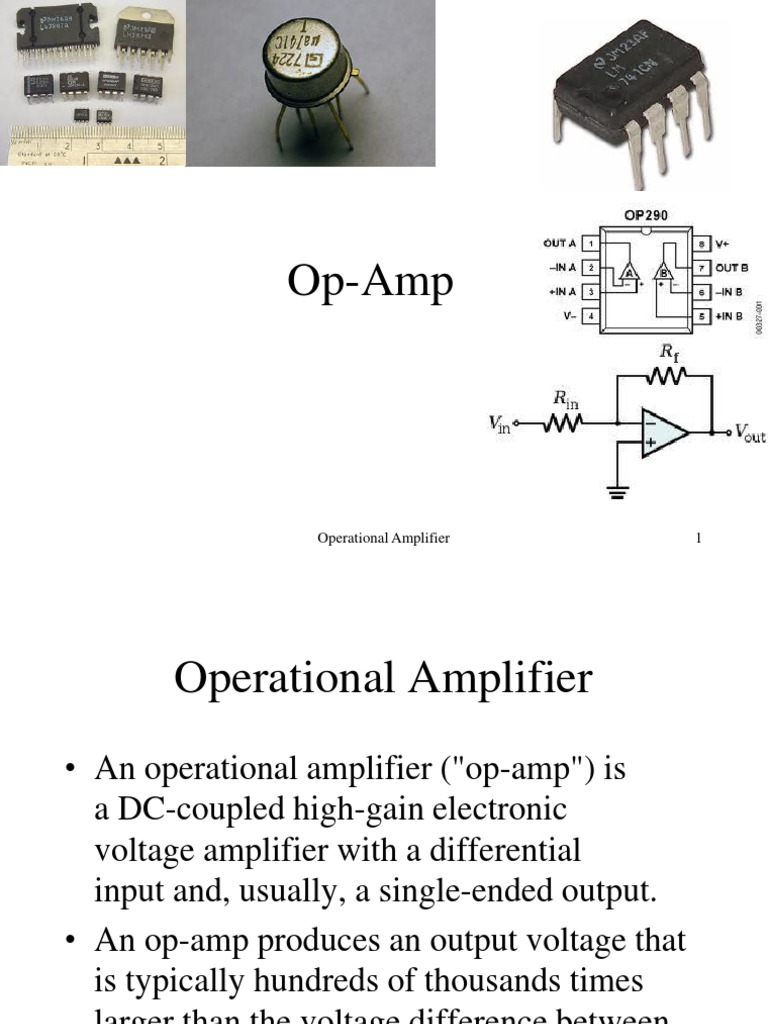 1. Operational Amplifier.ppt | Operational Amplifier | Amplifier | Free 30-day Trial | Scribd