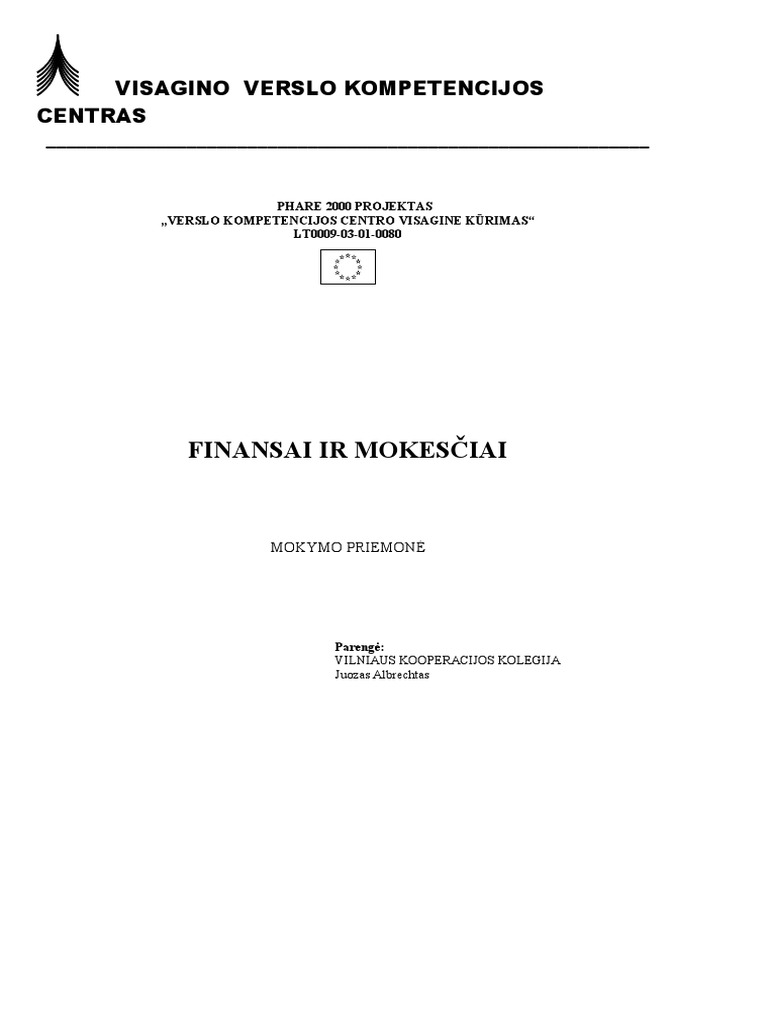 Finansai Ir Mokesciai | PDF