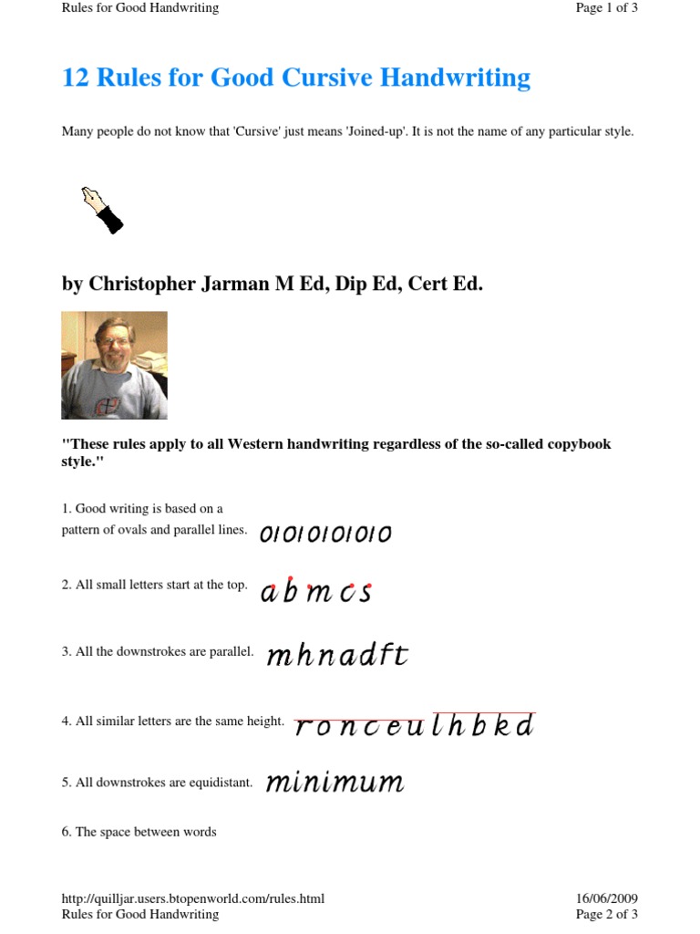 Good Hand Writing Rules | PDF | Encodings | Notation
