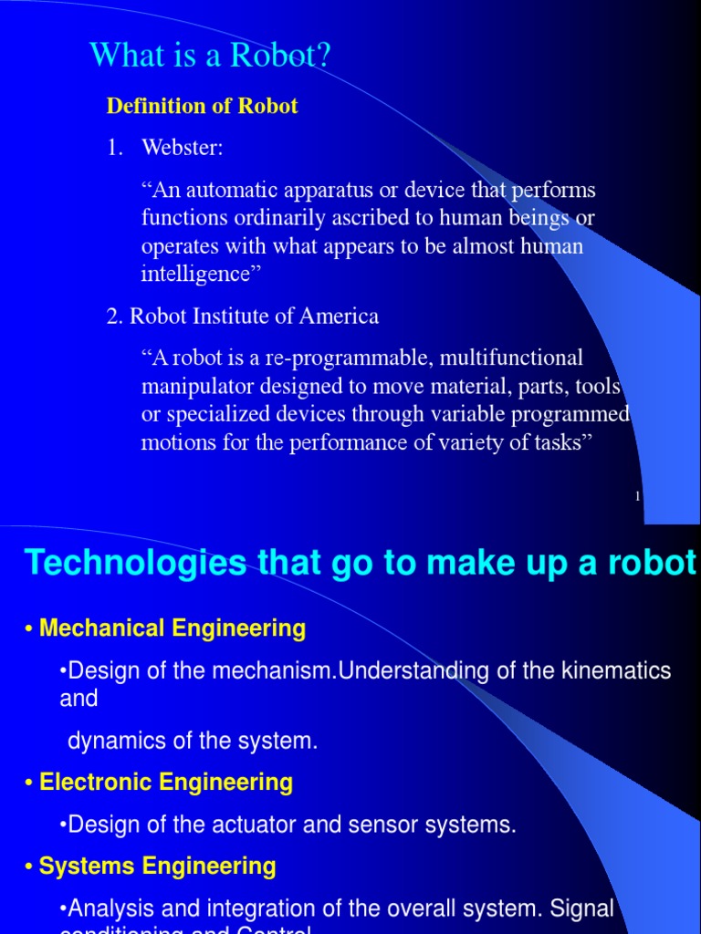 Introductiom To Robotic Systems | PDF | Robot | Robotics