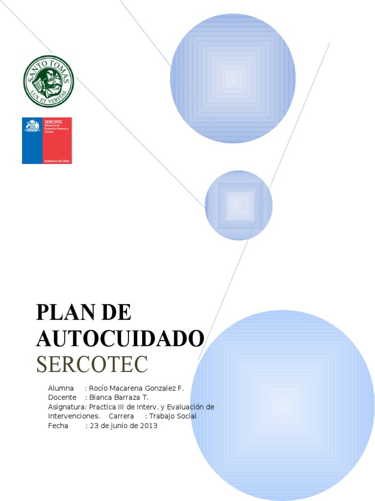 Plan de Autocuidado | PDF | Estrés (biología) | Aprendizaje