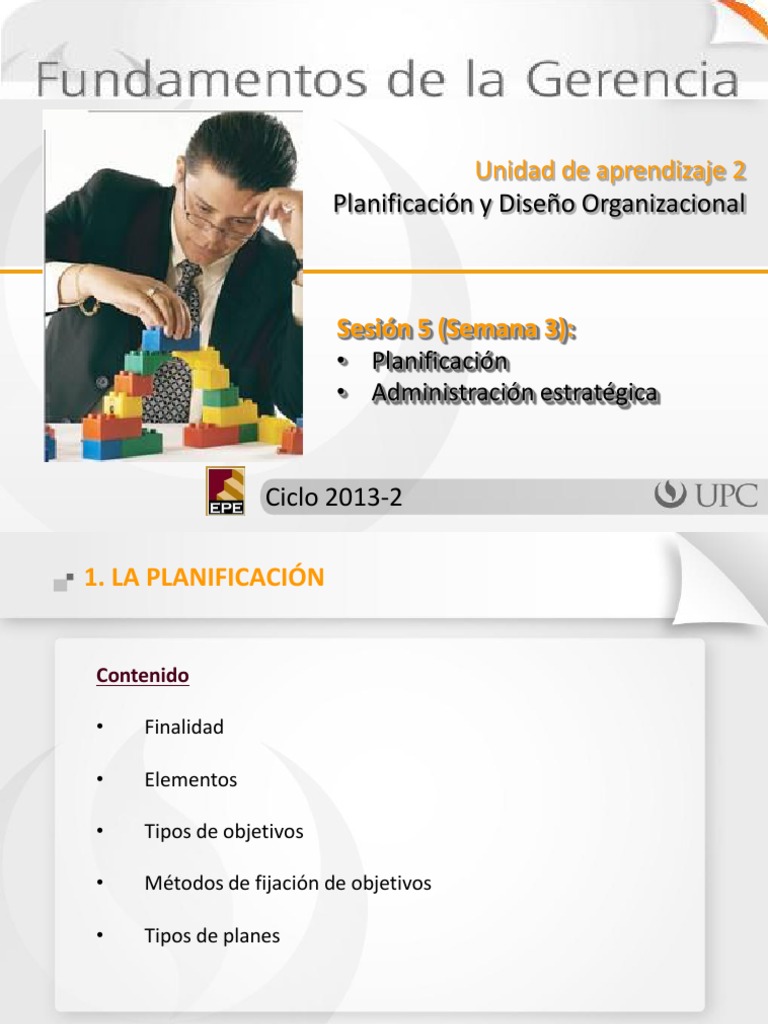 Planificacion y Diseño Organizacional | PDF | Análisis FODA | Planificación