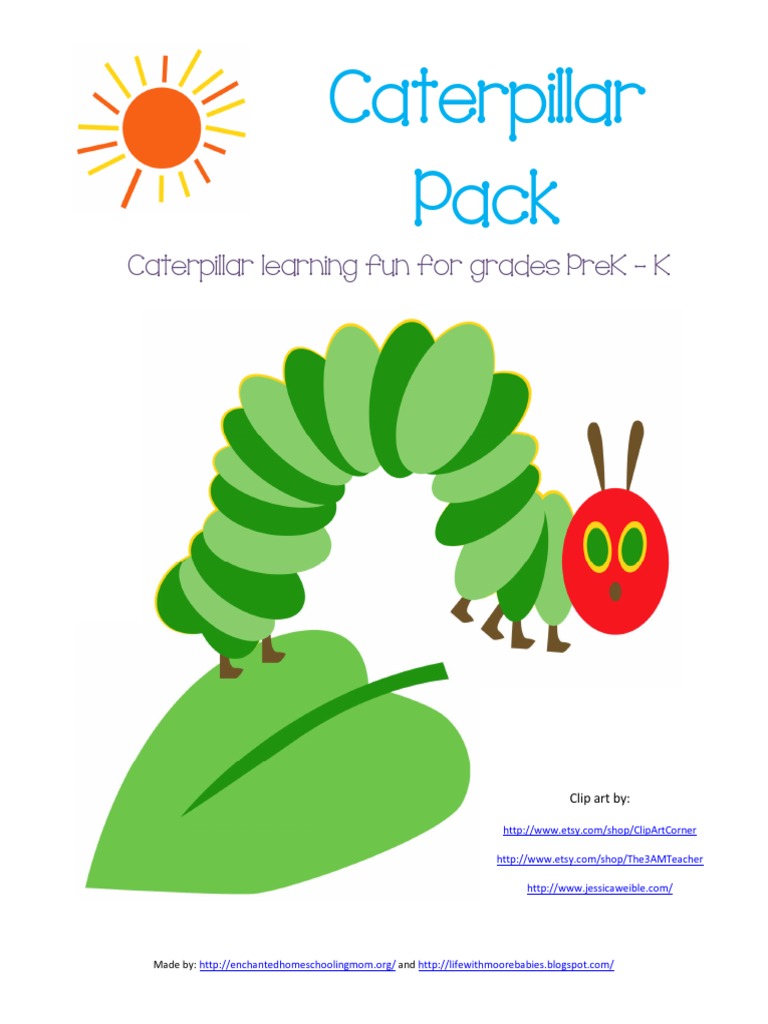 Caterpillar Pack: Caterpillar Learning Fun For Grades Prek - K | PDF ...