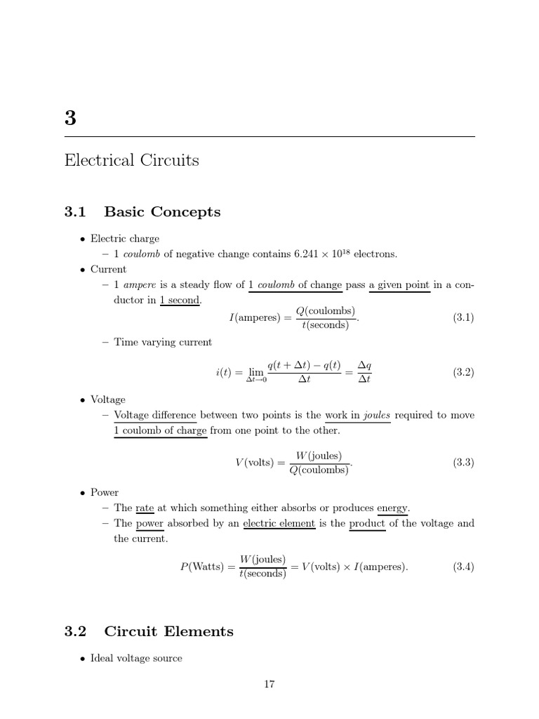 Lecture 3 Electrical Circuits Download Free Pdf Electrical Resistance And Conductance