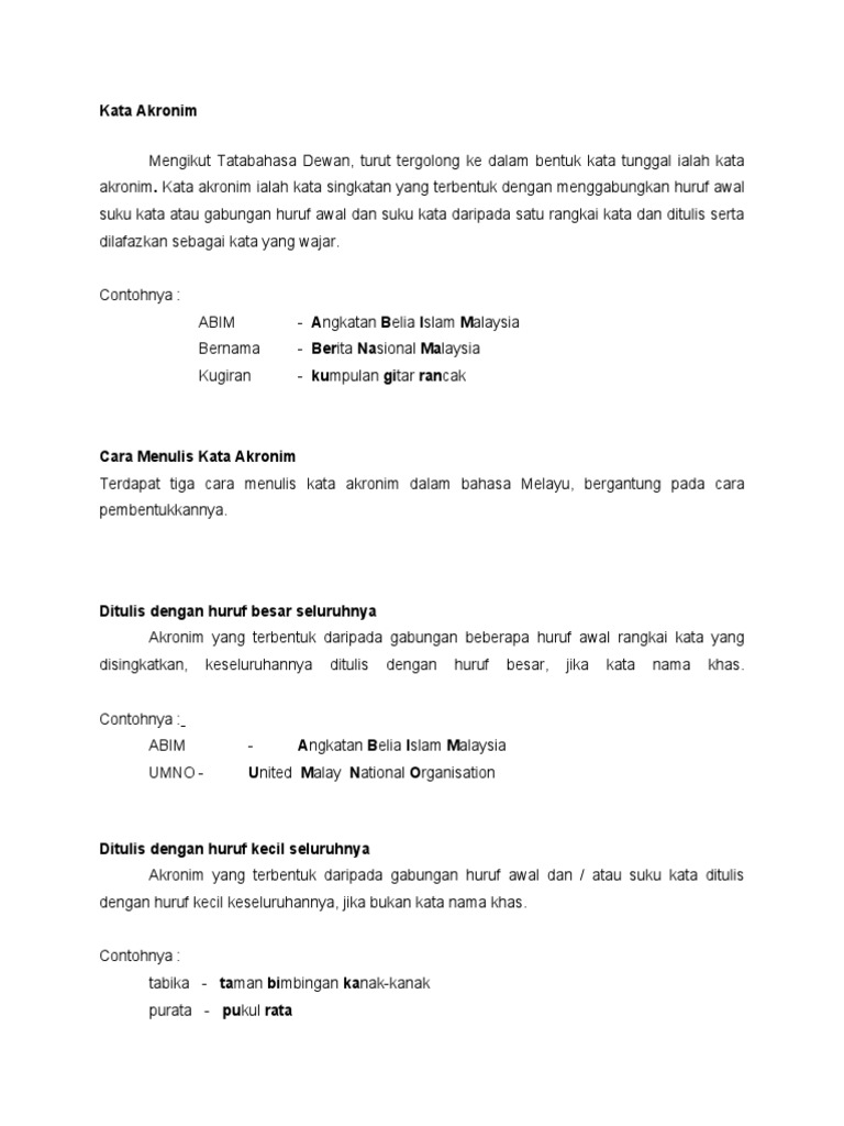 Kata Akronim | PDF
