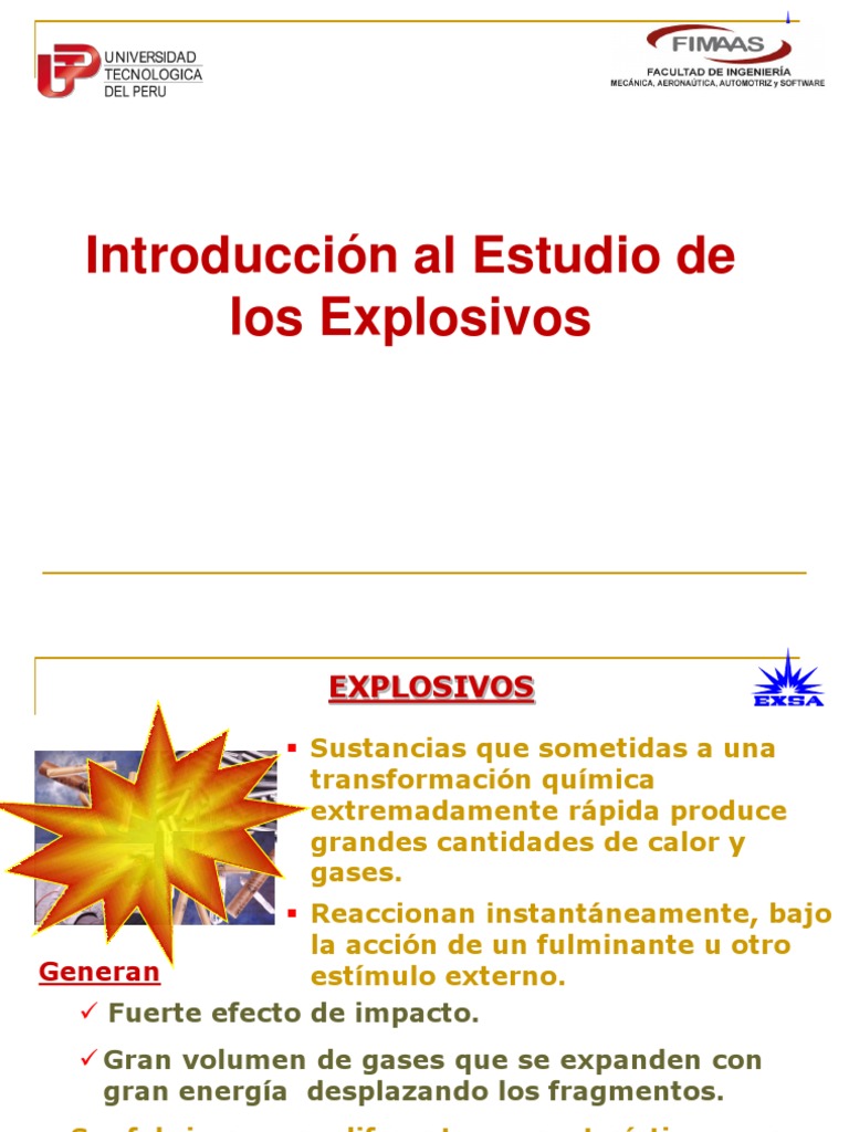 Semana 3. Introducción al estudio de Explosivos | Material explosivo ...