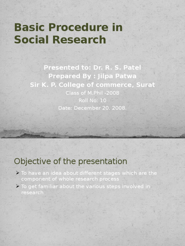 Basic Procedure in Research Process | PDF | Sampling (Statistics ...