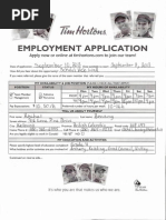Tim Hortons Team Member Job Description | PDF