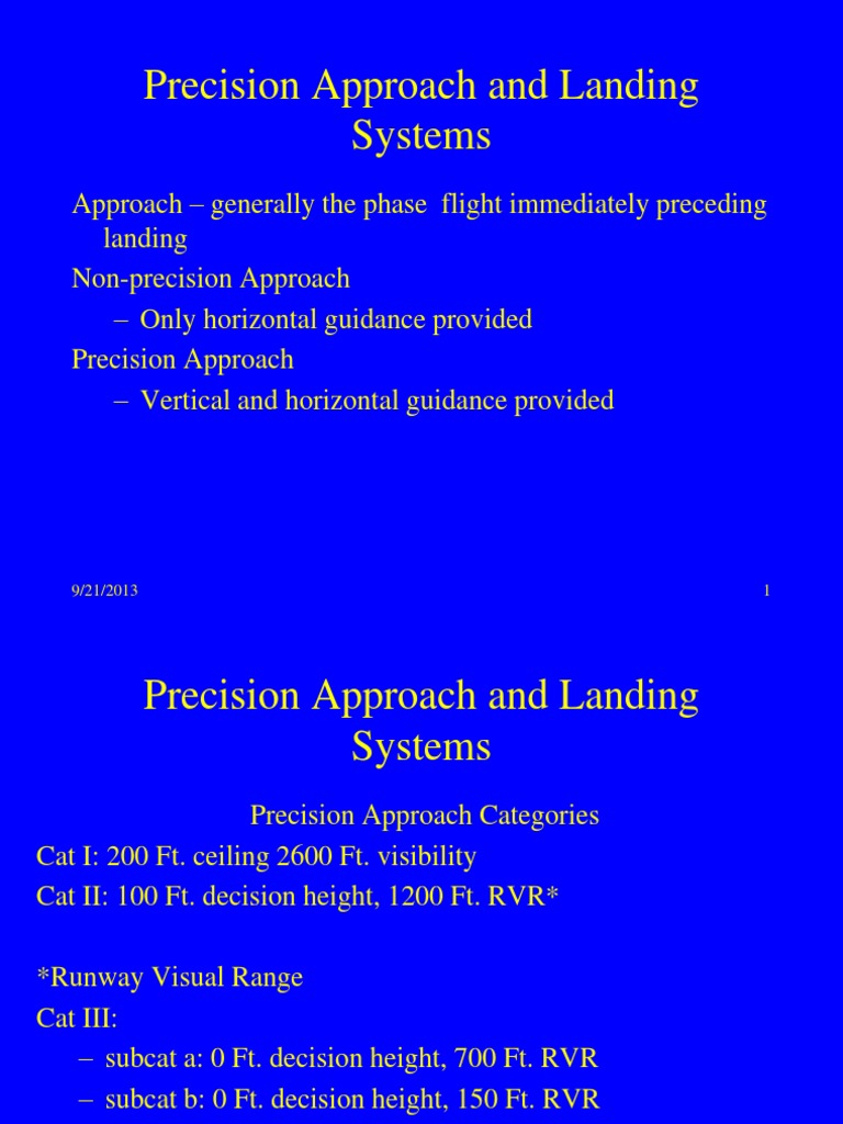 Precision Approach and Landing Systems | PDF | Measuring Instrument ...