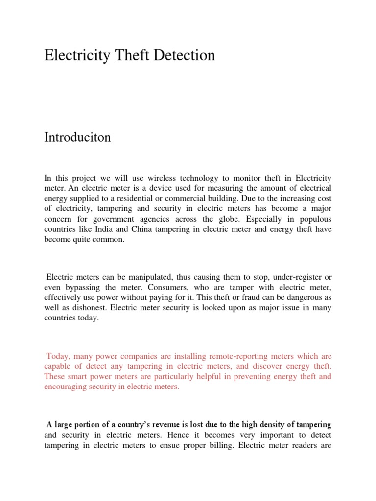 Electricity Theft Detection | Download Free PDF | Rectifier | Electric ...
