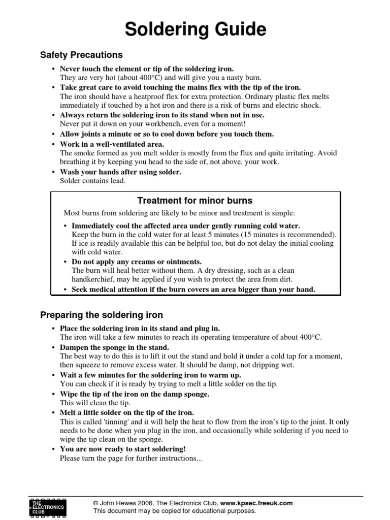 Soldering Guide | PDF