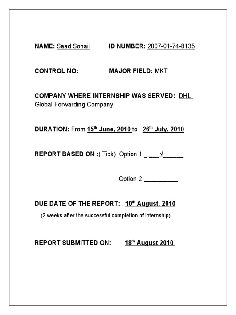 DHL Report | PDF | Sales | Marketing