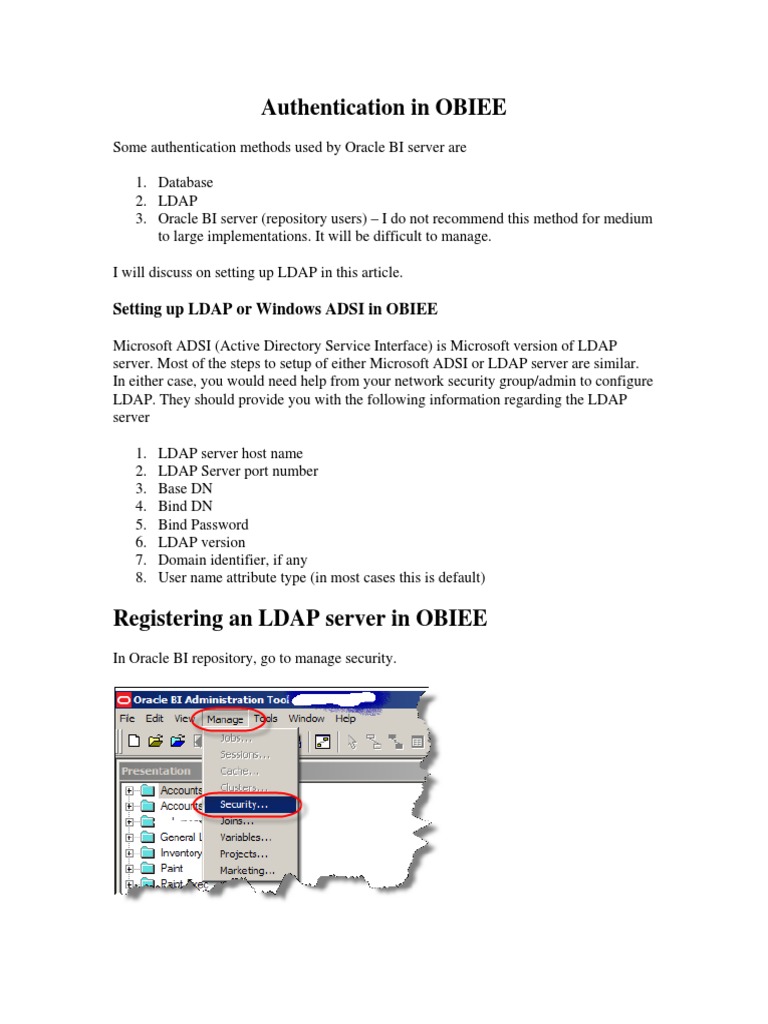 Obiee - Ldap | PDF | Active Directory | Digital Technology