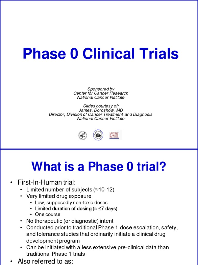 Phase 0 Trials | PDF | Phases Of Clinical Research | Clinical Trial