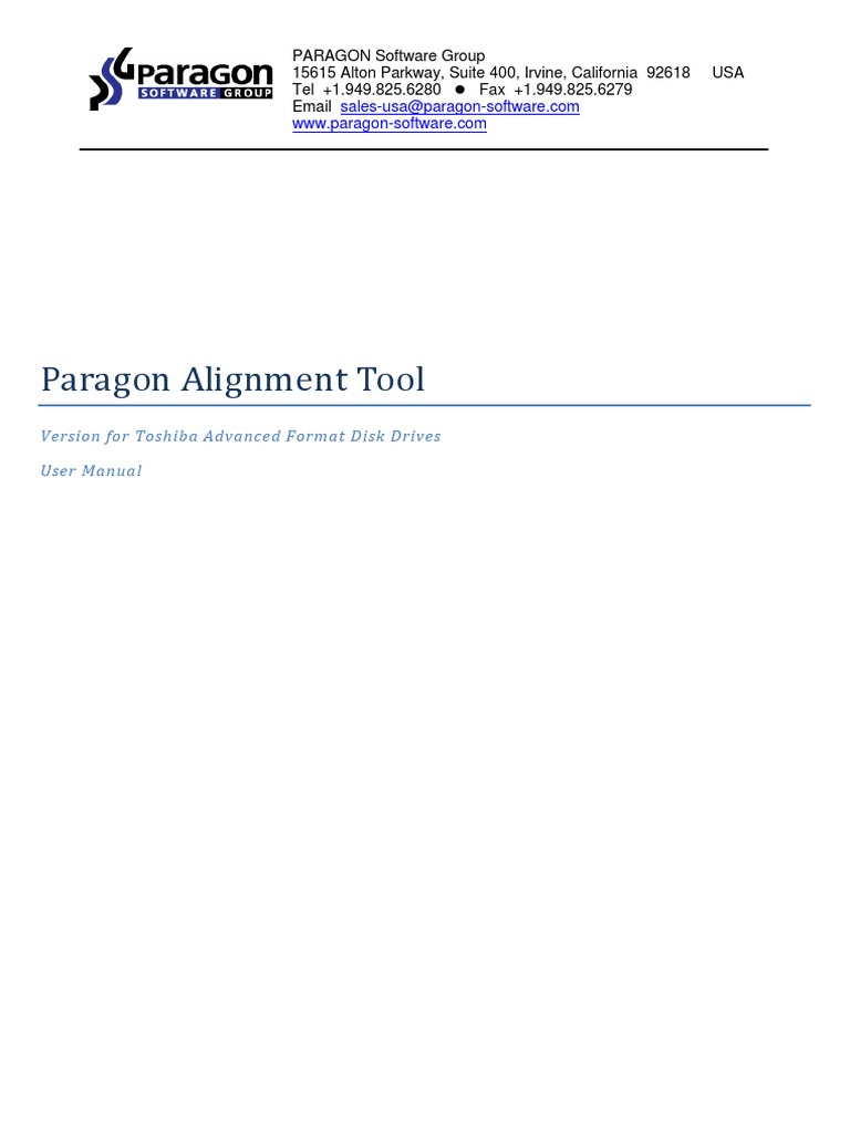 Paragon PAT User Manual Ea | PDF | Computers