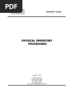 Physical Inventory Count Procedures | PDF | Inventory | Warehouse