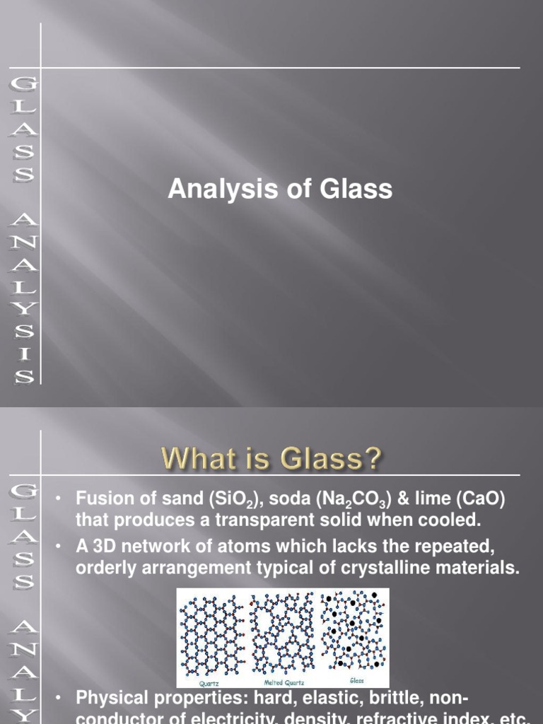 Glass Presentation | PDF | Glasses | Refractive Index