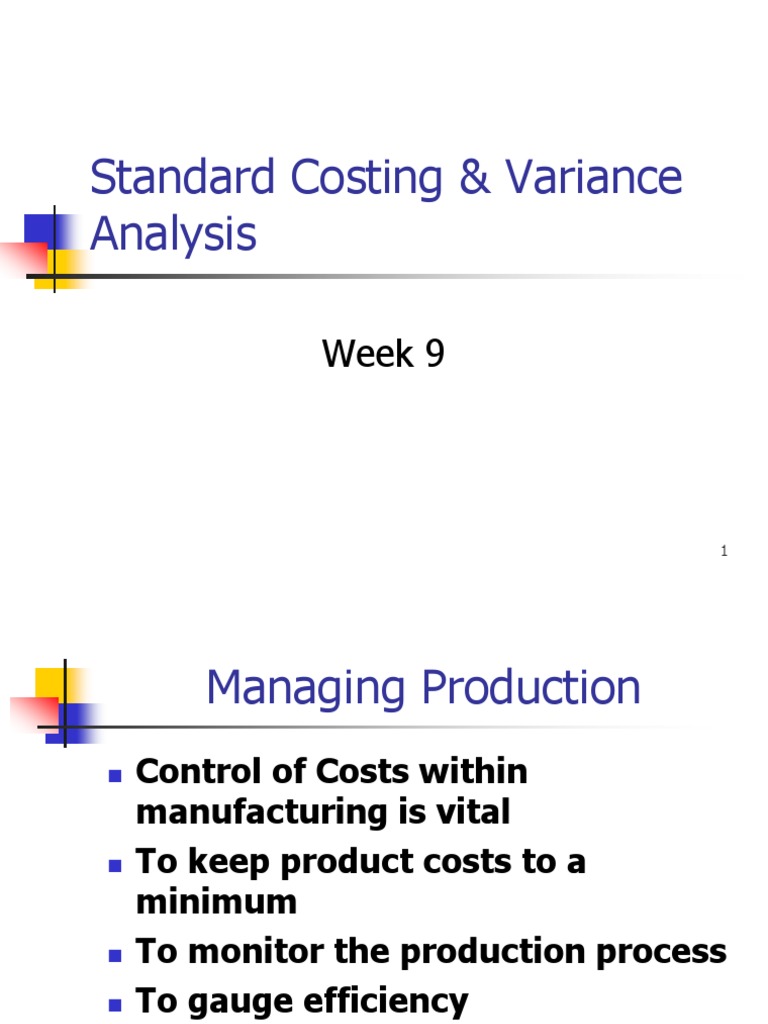 Standard Costing & Variance Analysis | PDF | Labour Economics ...