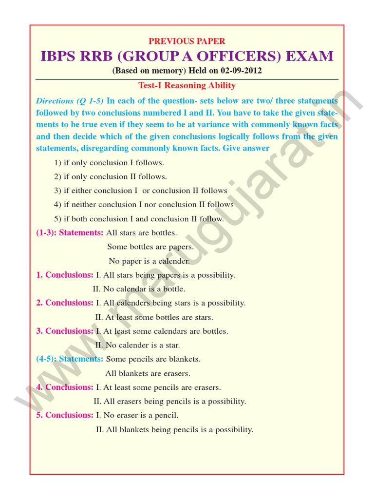 IBPS RRB Group A Officers Exam Paper | PDF | Rectangle | Banks