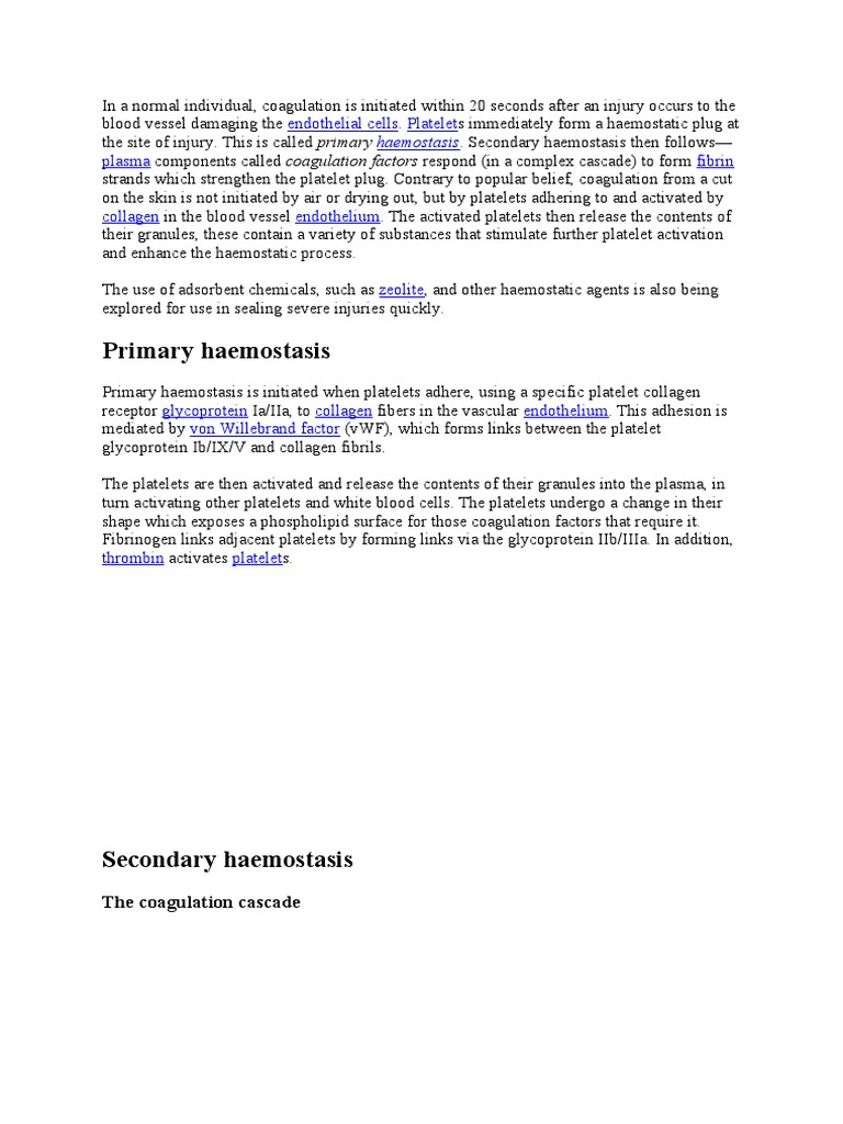 Cascade Koagulasi | PDF | Coagulation | Platelet