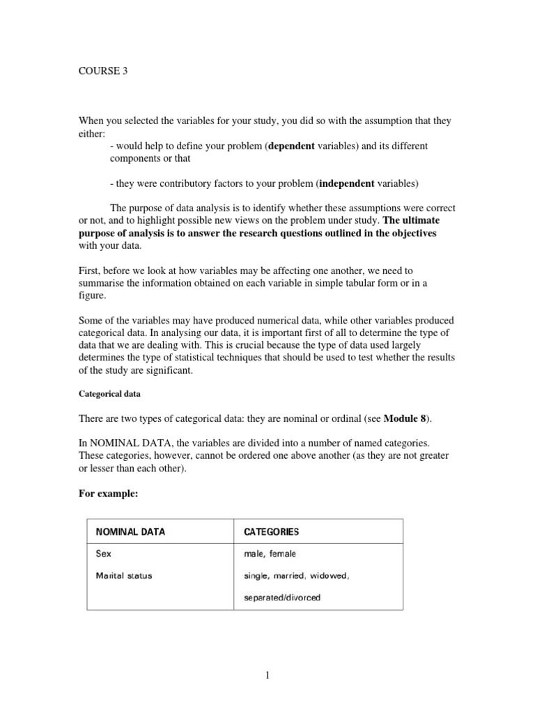 Purpose of Analysis Is To Answer The Research Questions Outlined in The ...