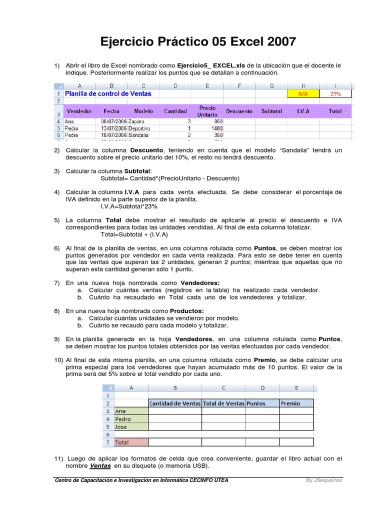 Ej Practico 5 Excel | PDF