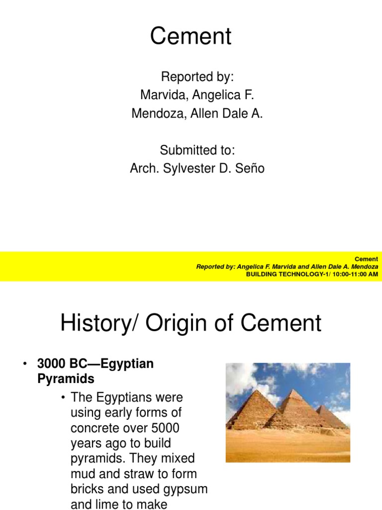 History of Cement | PDF | Concrete | Cement
