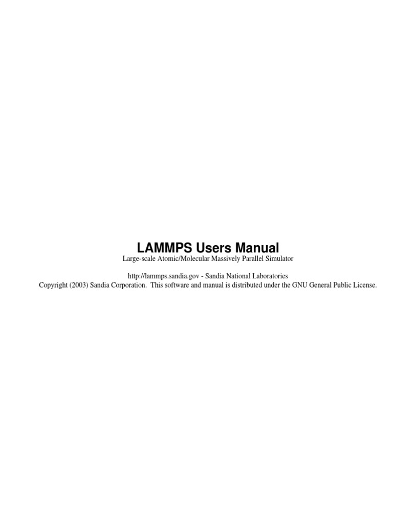Lammps Manual | PDF